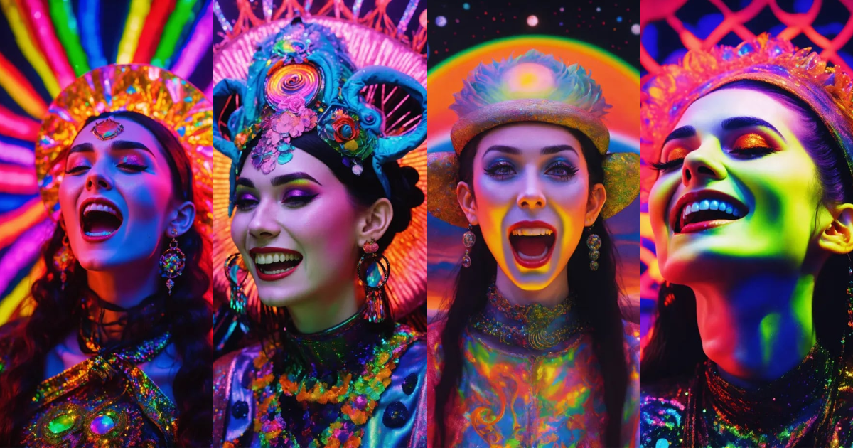 Lexica - Photorealistic 3D portrait of Gorgeous Goth Grimes screaming ...