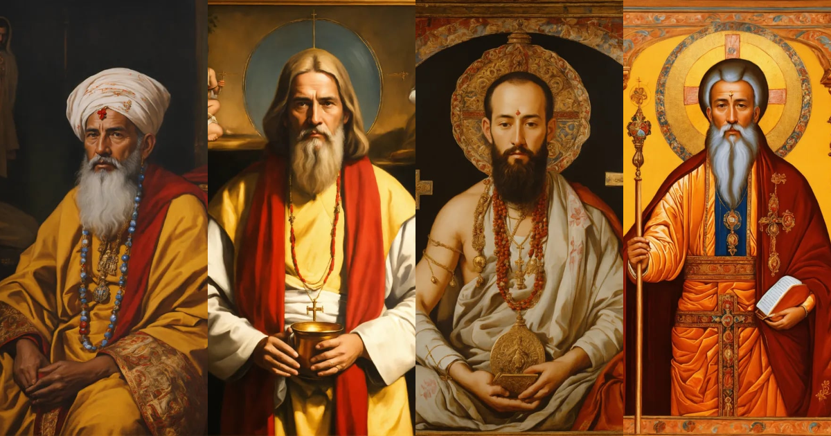 Lexica - A portrait of a holy man with bad human proportions
