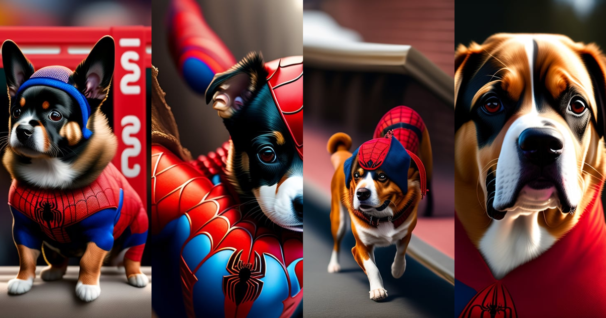 Lexica - Spiderman, dog