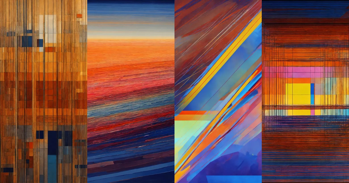 Lexica - Gradian very thin line art, recursive art, oil painting ...