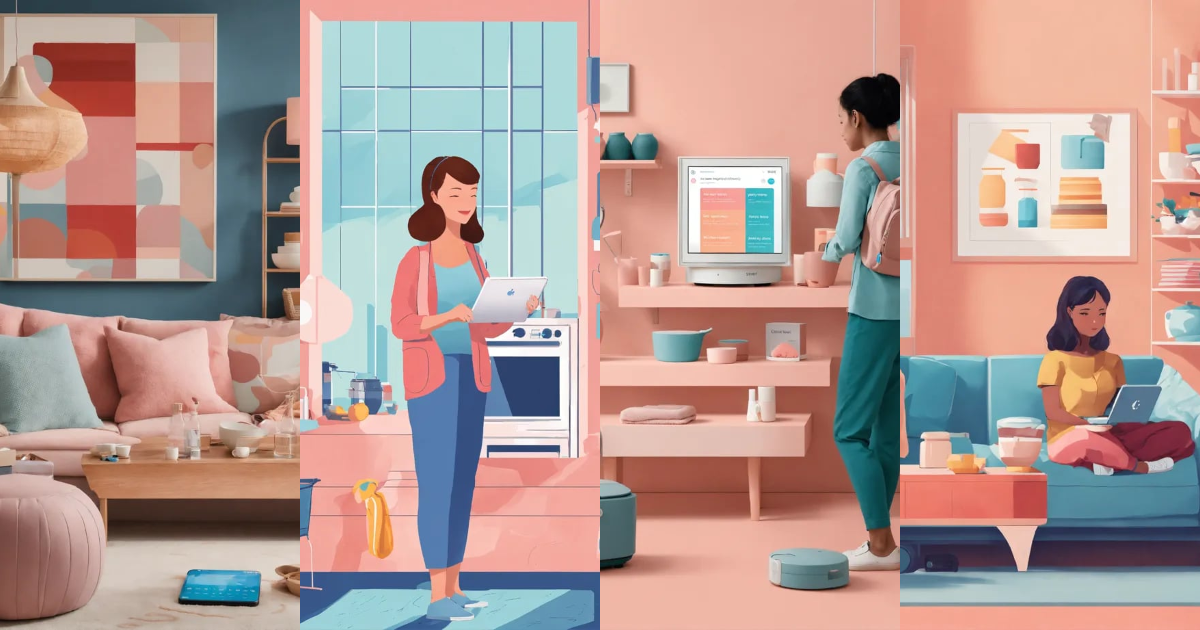 Lexica - Imagery Feature a modern, tech-savvy mom juggling household ...