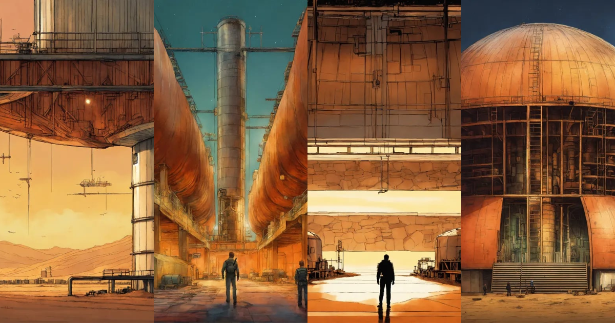 Lexica - Draw a cross section of Silo 18 from Hugh Howey's Silo book ...