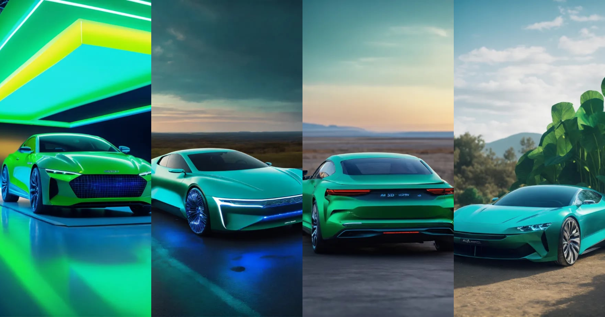 Lexica - Car visualization, work of AI 3d modelling in computer, on a ...