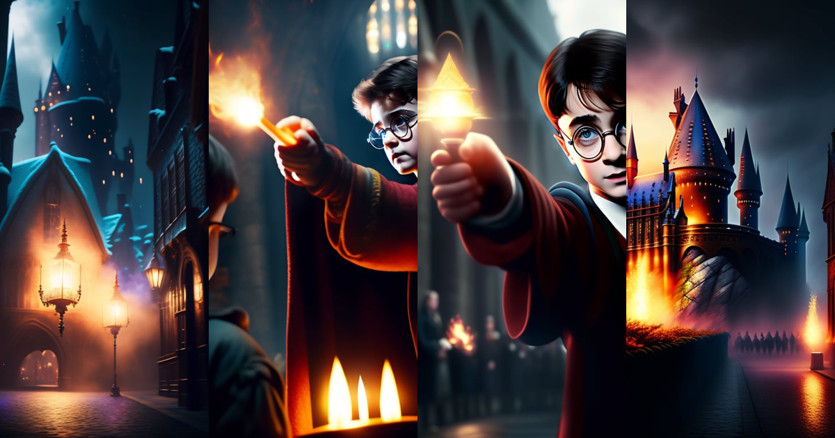 Lexica - Harry potter casting magic spells, HDR, 4K, ultra realistic ...