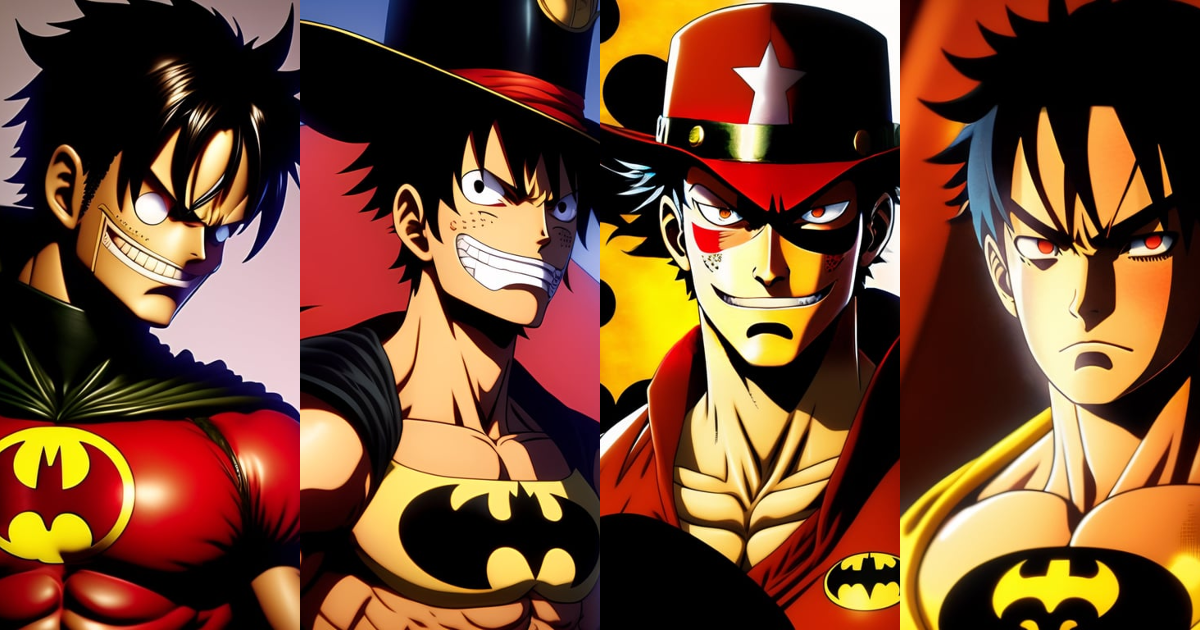 Lexica - Luffy from one piece manga as Batman