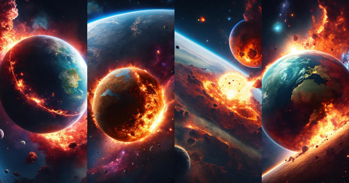 Lexica - Create a 4k digital art piece showing an unknown planet ...