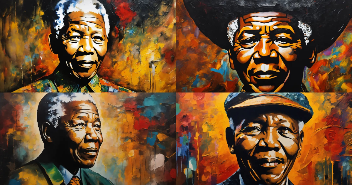 Lexica - Nelson Mandela (artist) abstract expressionism, detailed ...