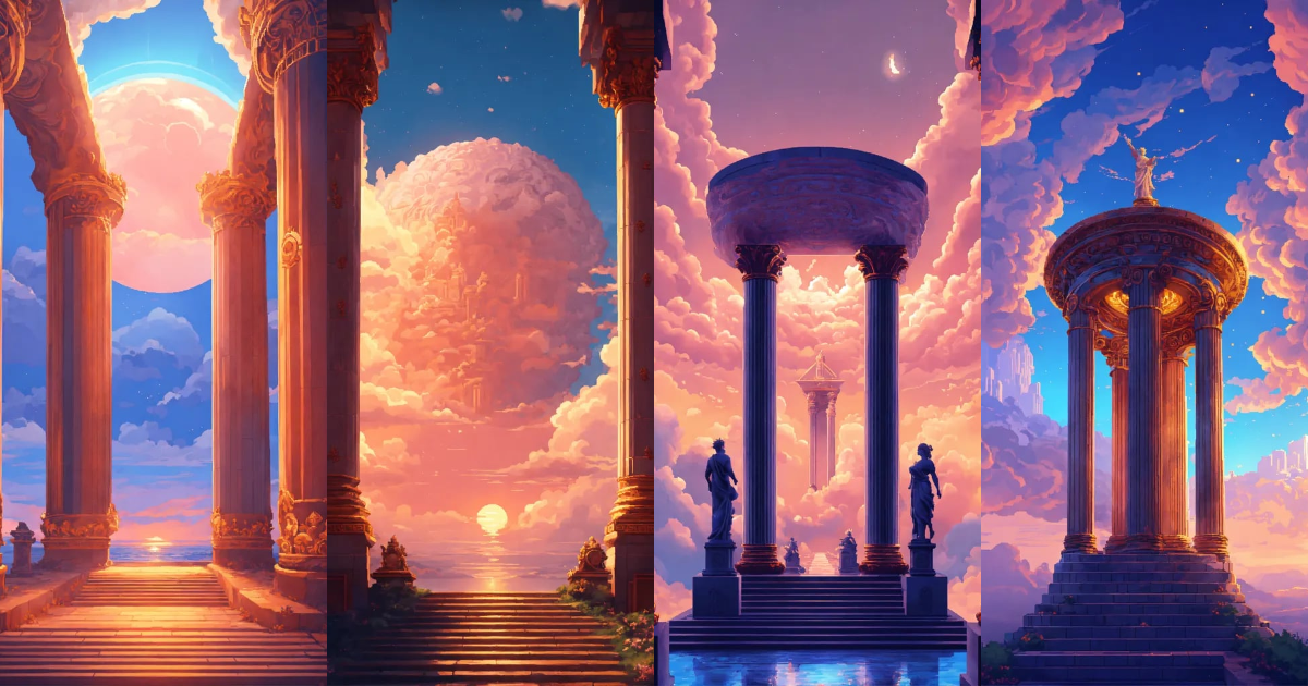 Lexica - Heavens gate, pixel art detailed, intricate details, spiraling ...