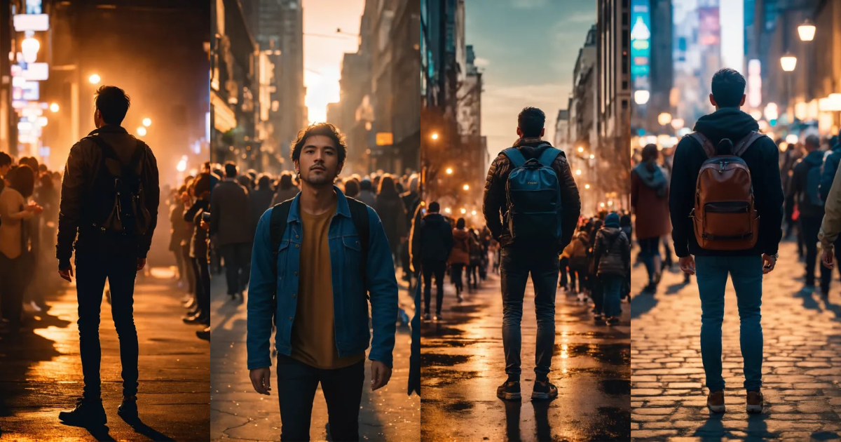 Lexica - A person surrounded by a lot of people praising him, fujifilm ...