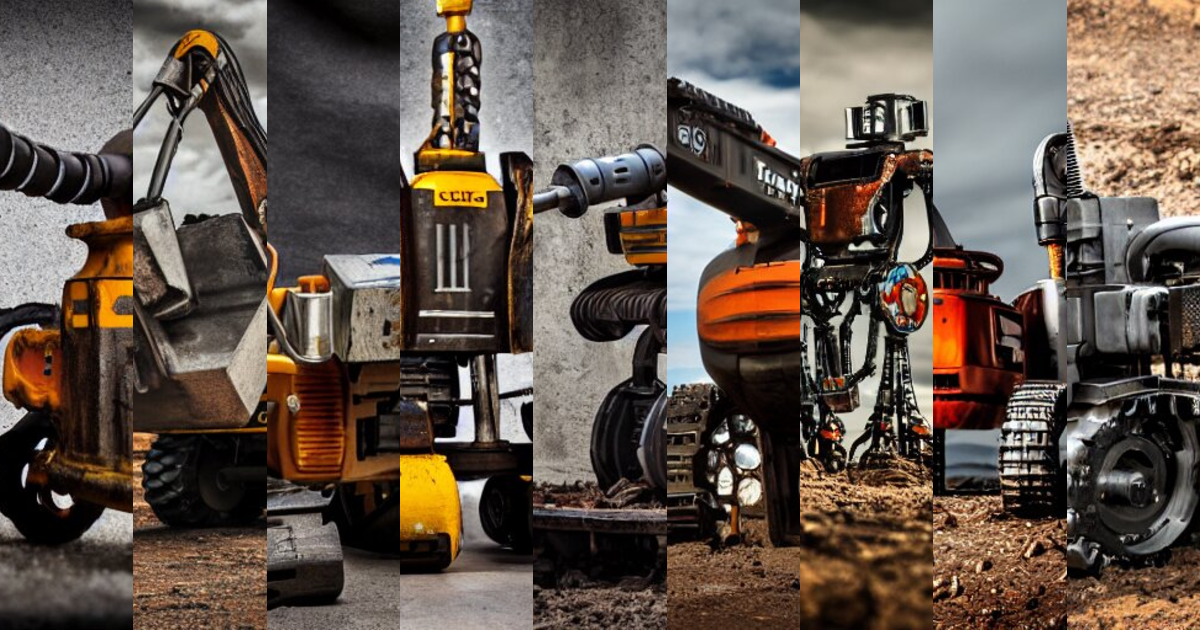 Lexica - Giant scary treaded mining robot with drill, mining scrap ...