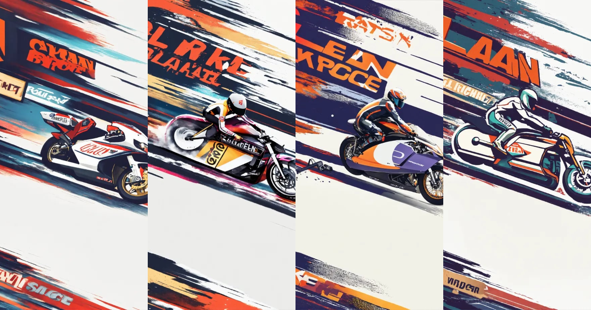 Lexica - Clean modern bike drag race bike badge stickers