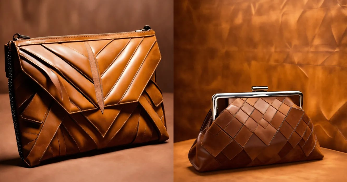 Lexica - Innovative brown matelassé leather clutch leather luxury ...