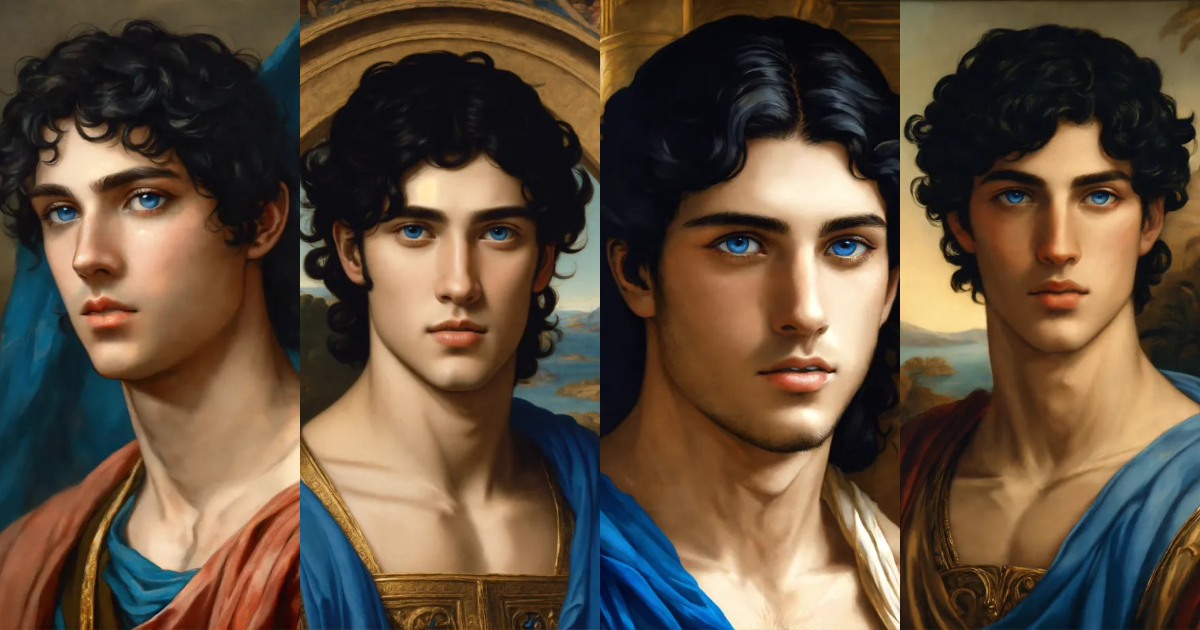 Lexica - Male young greek with black hair and blue eyes . Renaissance ...