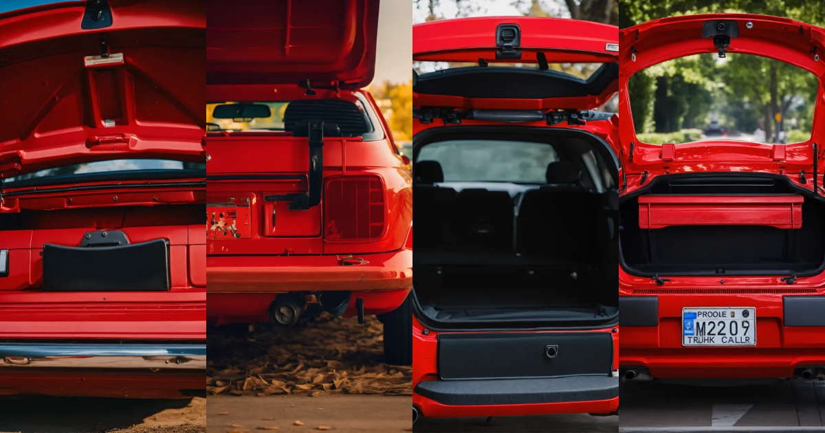 Lexica - A red car trunk