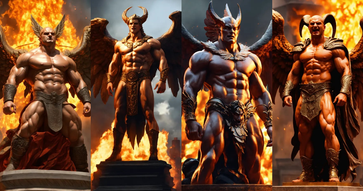 Lexica - Yevgeny prigozhin of wagner as greek statue of demon with ...