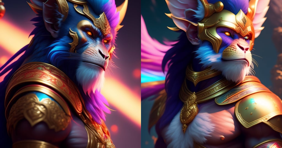 Lexica - Wukong,with skin,monkey,league of legends, vaporwave aesthetic ...