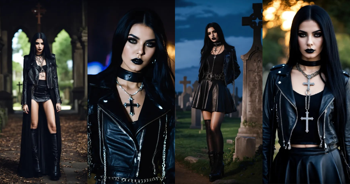 Lexica - Stunning arab seductress woman fashion goth model, strict pose ...