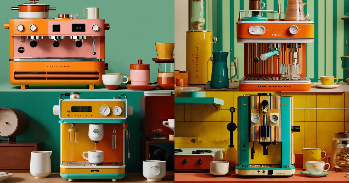 Lexica - Wes Anderson x Dieter Rams collab, intricately designed coffee ...
