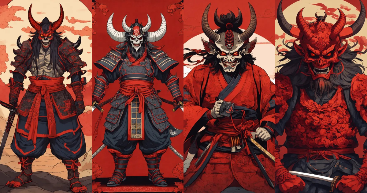 Lexica - Illustration of a demon with two swords and a skull, demon ...