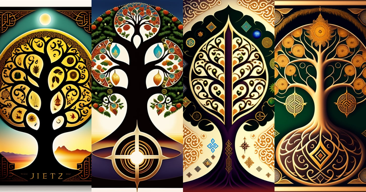 Lexica - Tree of life, world’s religions symbols