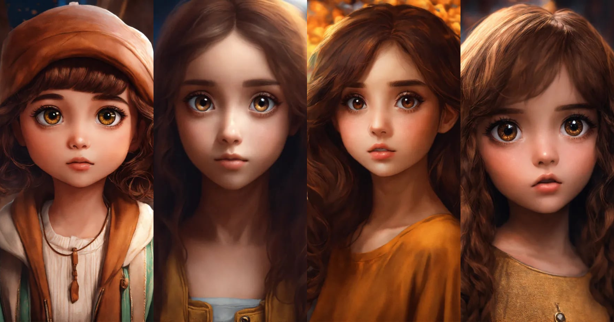 Lexica - Nft girl with big eyes and brown hair