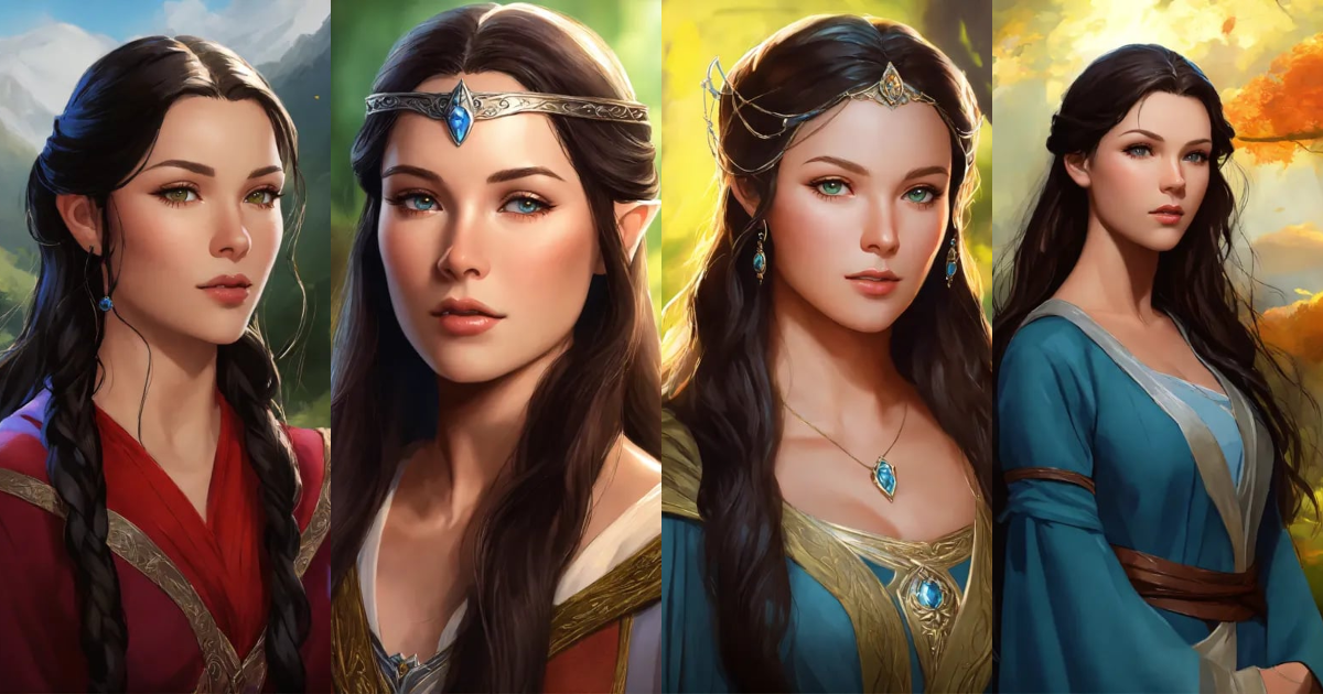 Lexica - Arwen from the lord of the rings, volumetric realistic cartoon ...