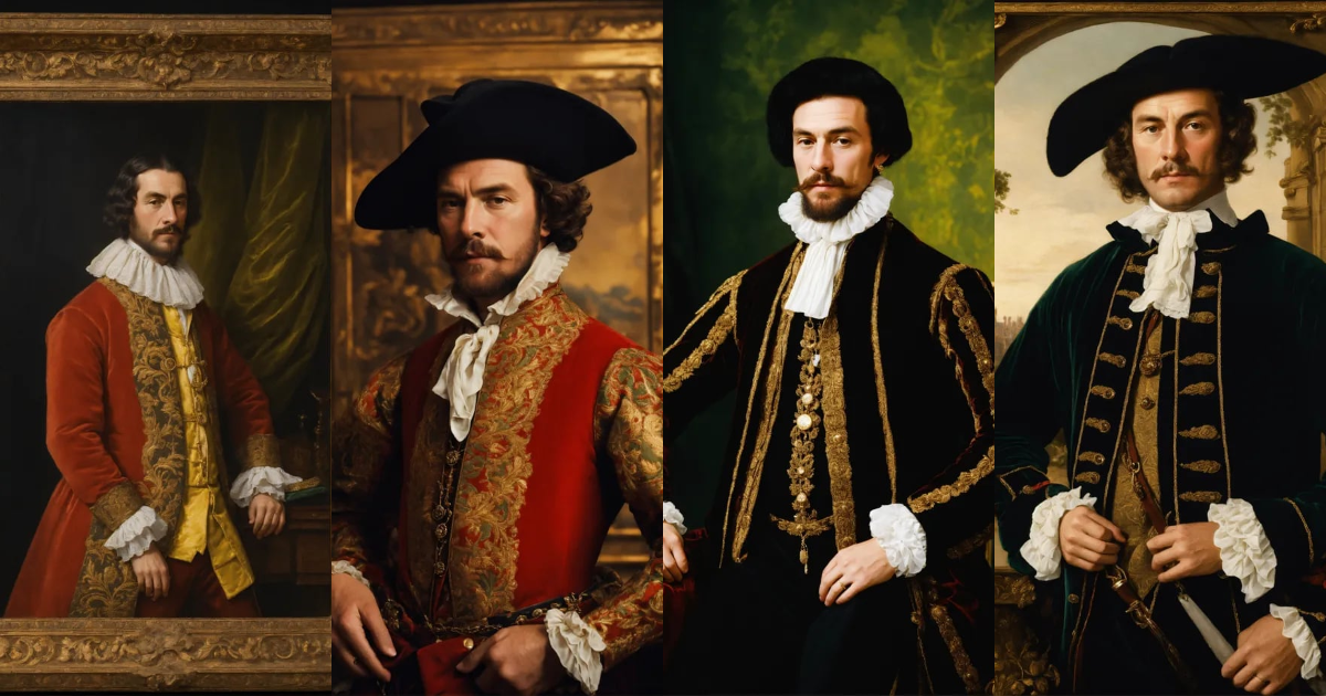 Lexica - A photo of a rich English man year 1600