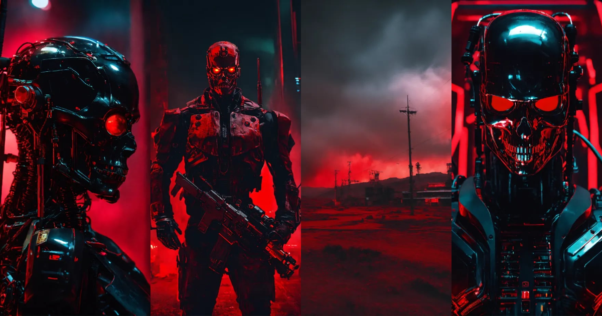 Lexica - Terminator, evil, black and red photography, cyberpunk ...