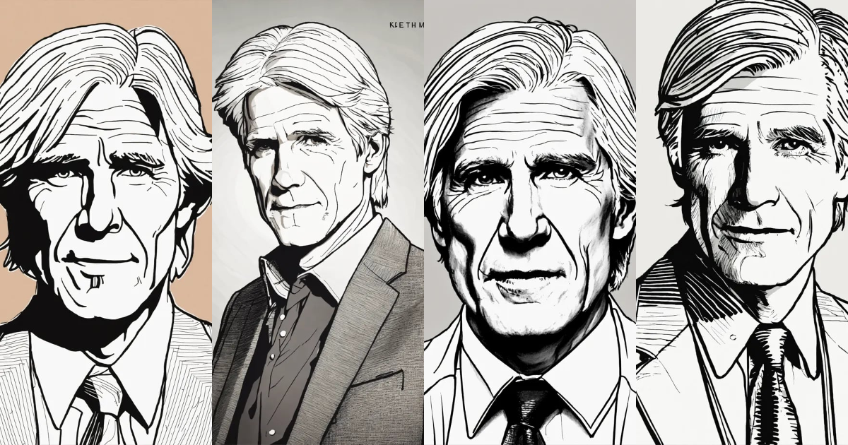 Lexica - Minimalist line drawing of Keith Morrison from Dateline