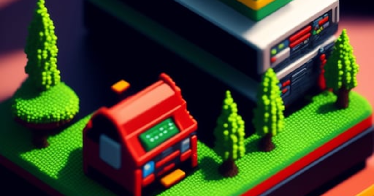 Lexica - An stunning 3D pixel art city landscape made of retro consoles ...
