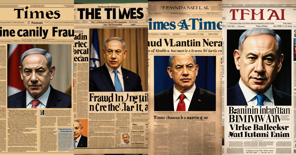Lexica - The cover of a "Times" financial newspaper shows the fraud ...