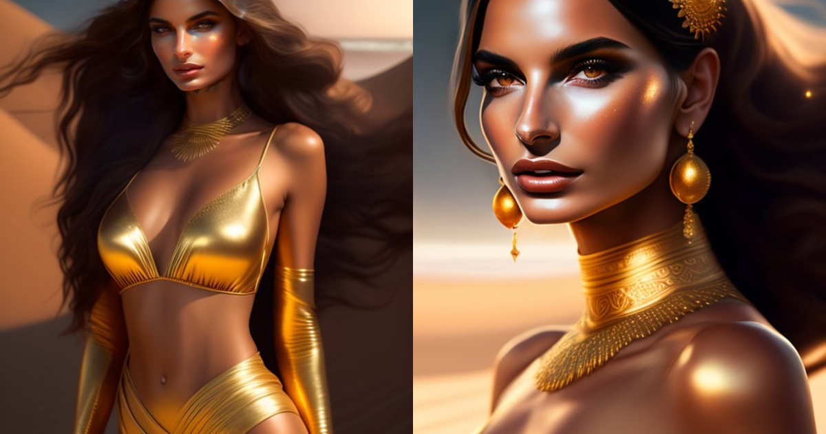 Lexica - A beautiful cinematic female sand goddess, emily ratajkowski ...