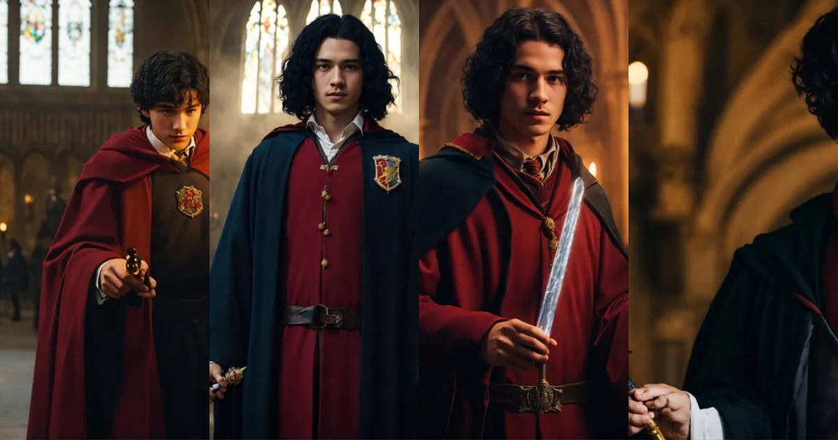 Lexica - Wicked man young wizard, inside Hogwarts with a mystical ...