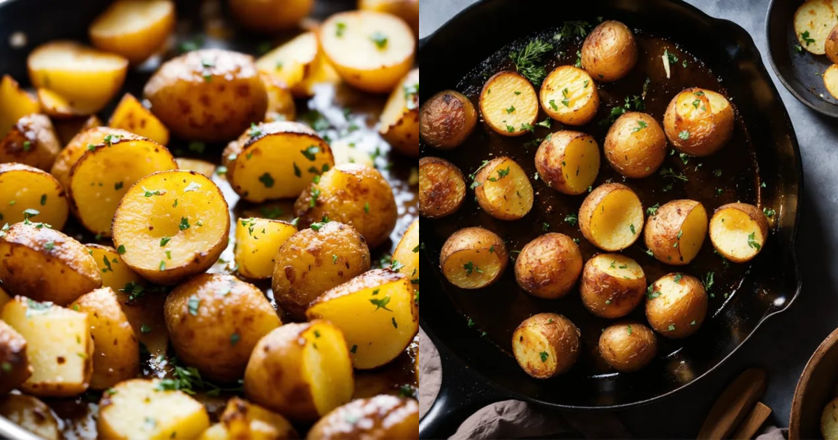 Lexica - Capture the essence of a crispy, fluffy oven roasted potatoes ...