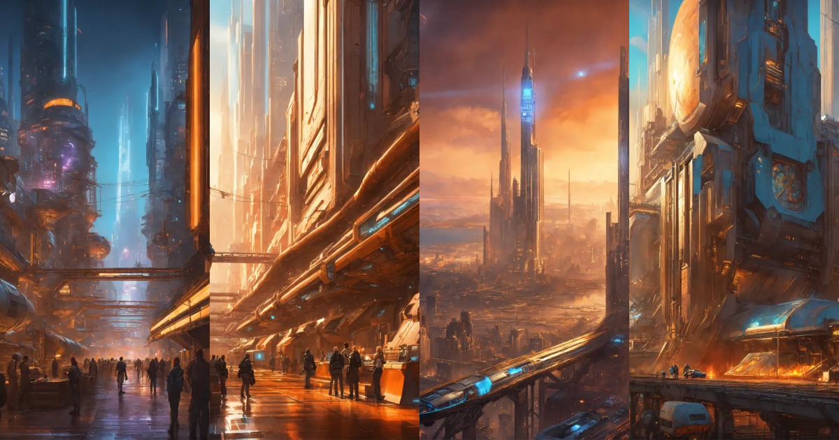 Lexica - Sci-fi effect poster background, sci-fi metropolis of the future, intricate, highly ...