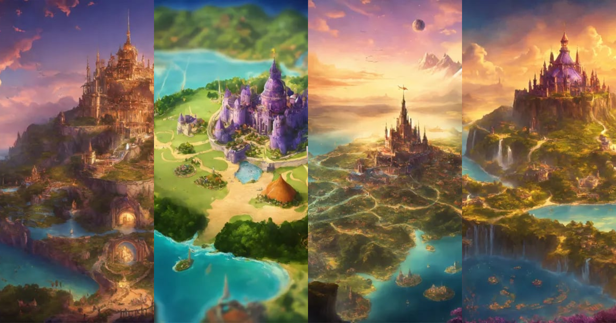 Lexica - Fantasy Map of a magical world called Eden, with 9 kingdoms ...