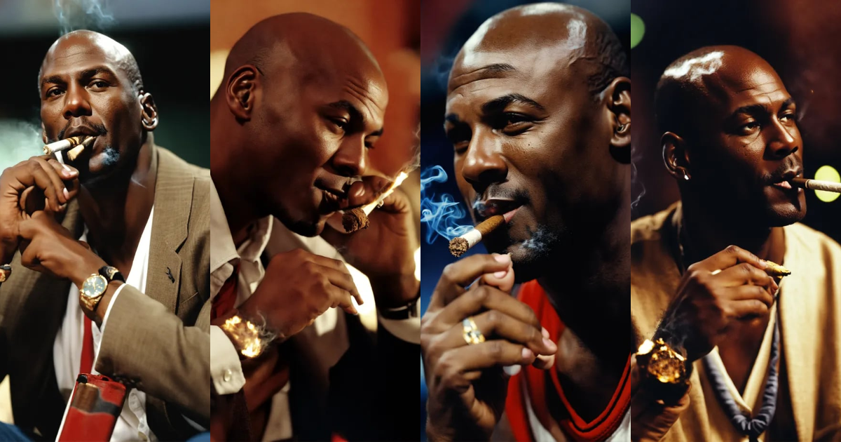 Lexica - Michael Jordan smoking cigar
