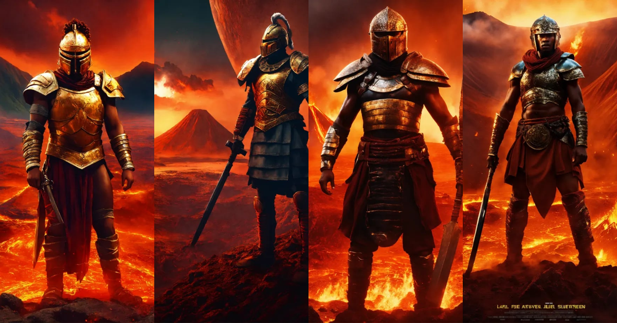 Lexica - Create a sci-fi film poster about an African warrior with ...