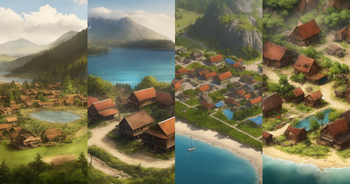 Lexica - Streetmap of coastal Colonial frontier hamlet surrounded by ...