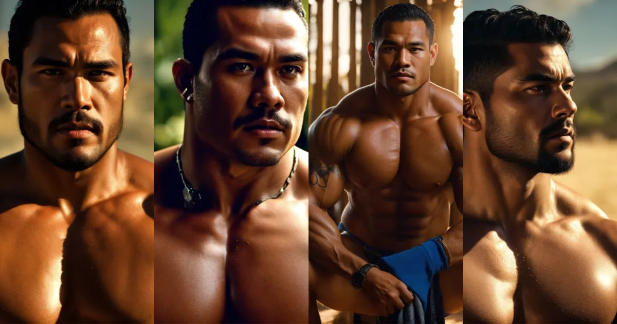 Lexica - Samoan man in soft light,,mister olympia anatomy, broad muscle ...