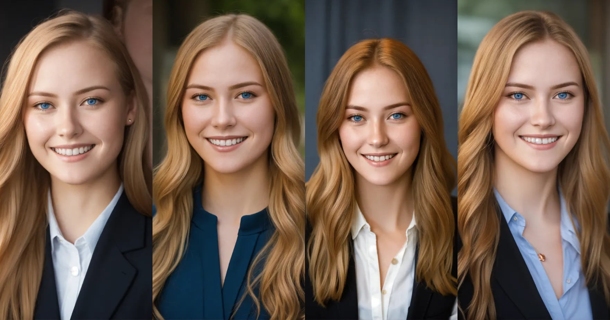 Lexica - Headshot of an young woman intern in her mid 20s. She has long ...