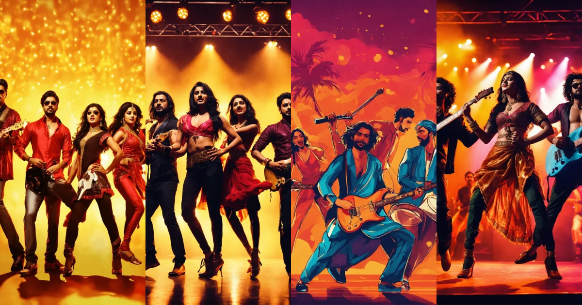 Lexica - Show me a live rock band along with bollywood dancers on a ...