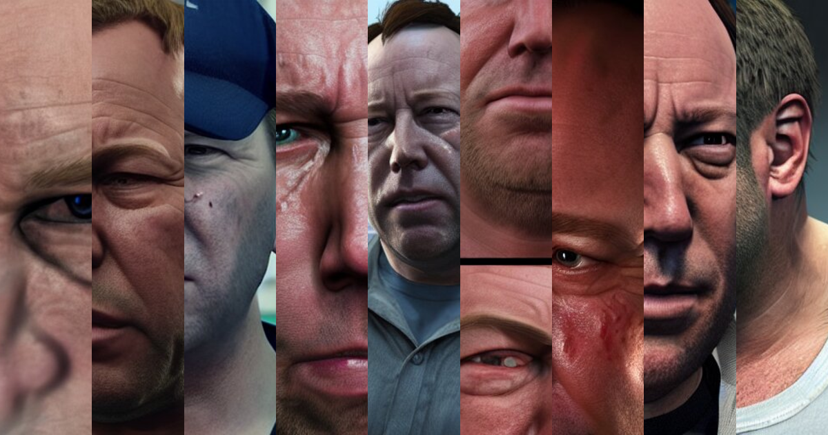 Lexica - Hyperrealistic mixed media image of info wars alex jones ...