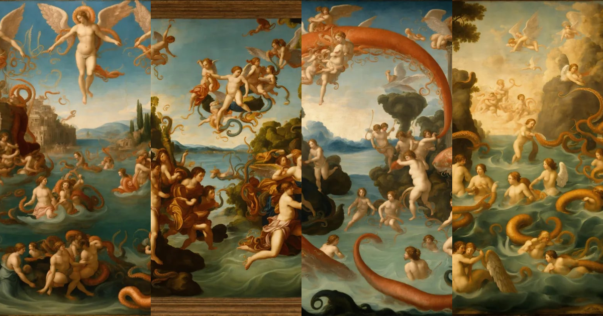 Lexica - A painting of a Italian Renaissance fresco, mannerism art, of ...