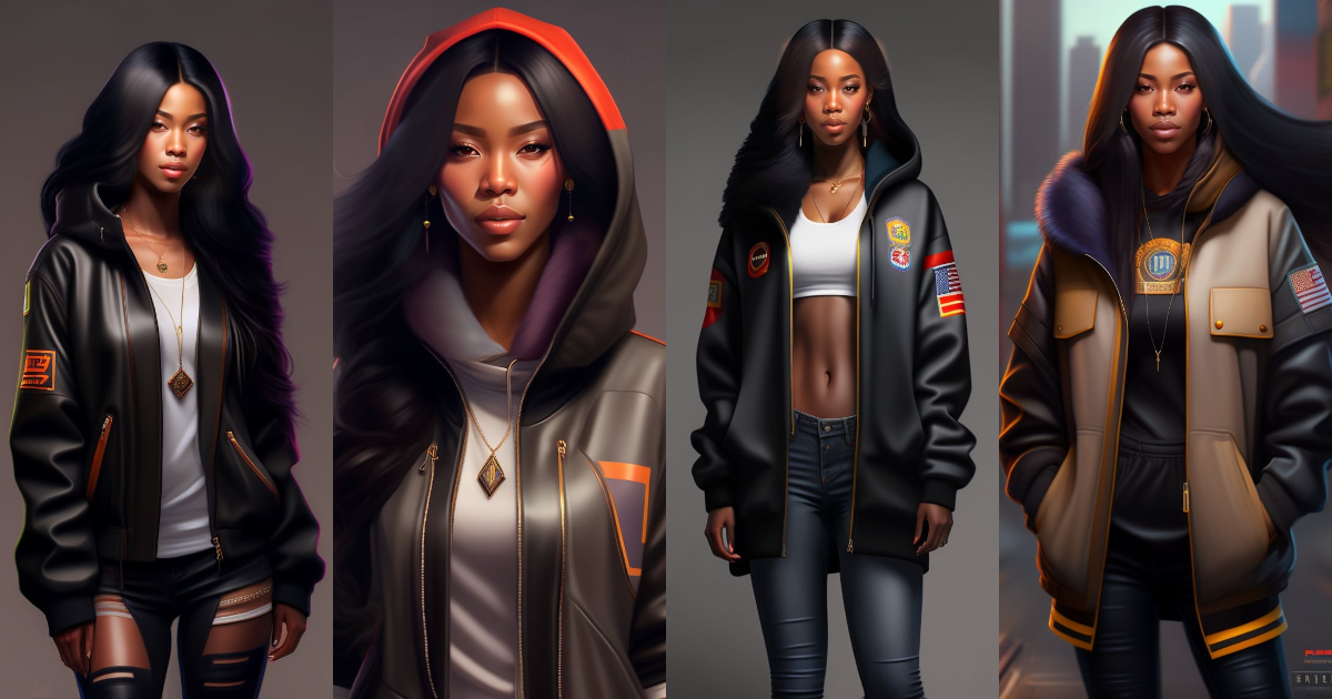 Lexica - Full body Portrait of a mixed raced woman with long length ...