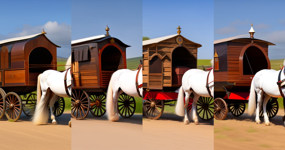 Lexica - Medieval magnificent box wagon of the traveling people made of ...