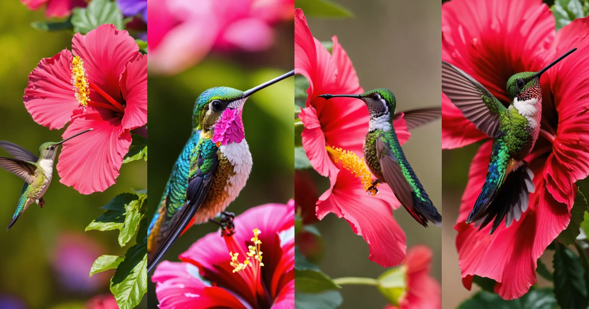 Lexica - A hybrid creature hummingbird-hibiscus in one