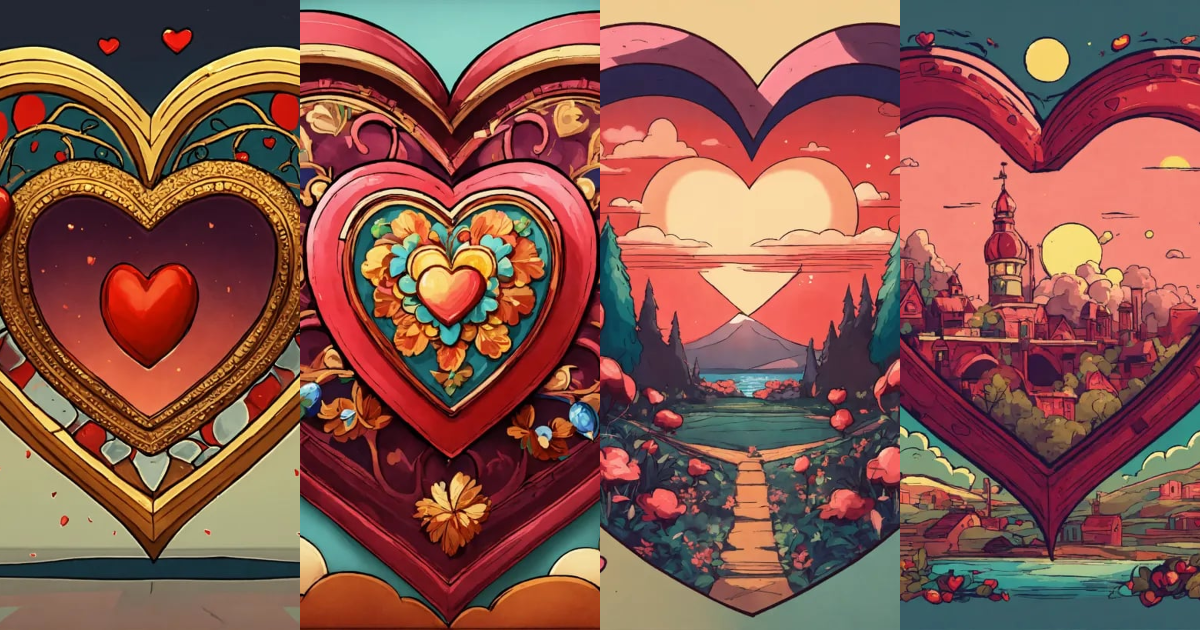 Lexica - A heart that stops in cartoon style