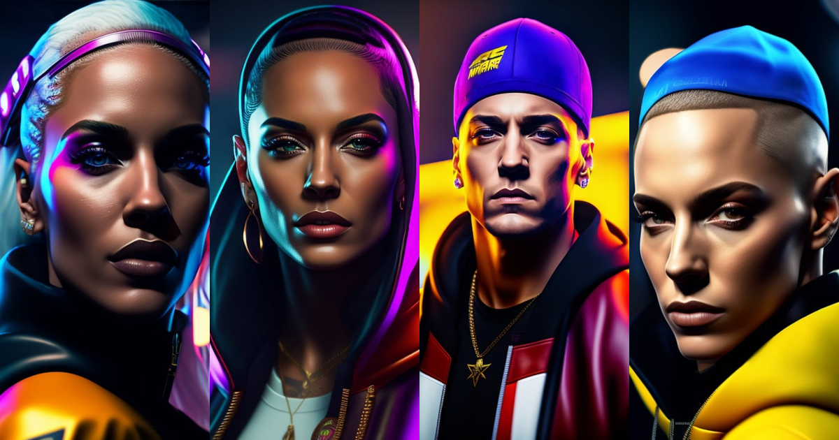 Lexica - , rapper Eminem, cyberpunk 2077,