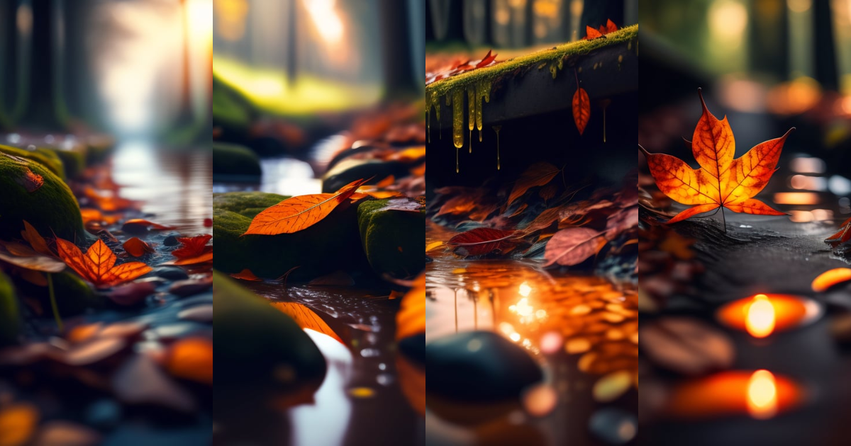 Lexica - Dead leaves that look like wet drowning zombies laying in gunk ...